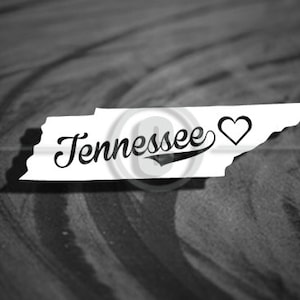 Love Tennessee State - Car Vinyl Decal - Etsy
