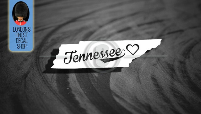 Love Tennessee State Car Vinyl Decal | Etsy