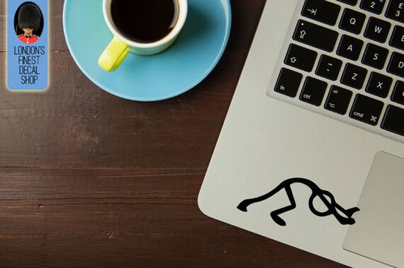 Stickman Pushing Trackpad Keyboard Macbook Vinyl Decal / - Etsy