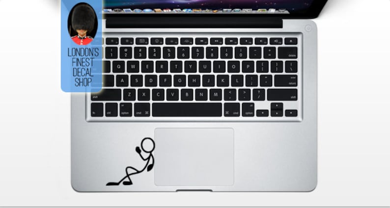 Stickman Leaning Trackpad Keyboard MacBook Vinyl Decal / Sticker - Etsy