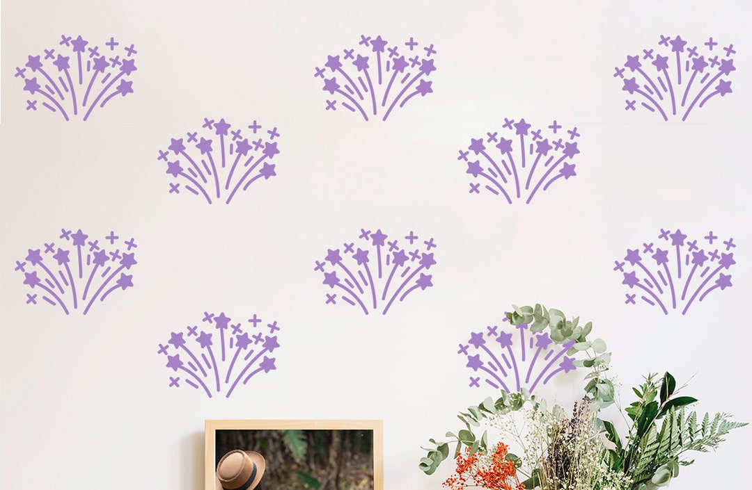 Fireworks - Modern Wall Pattern Vinyl Decal / Sticker Set for Home ...