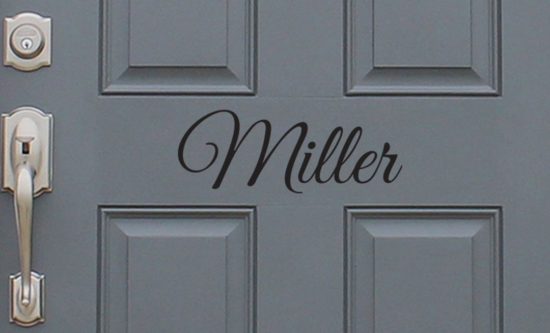 Custom Last Name Front Door Vinyl Decal, Home Decor - Etsy
