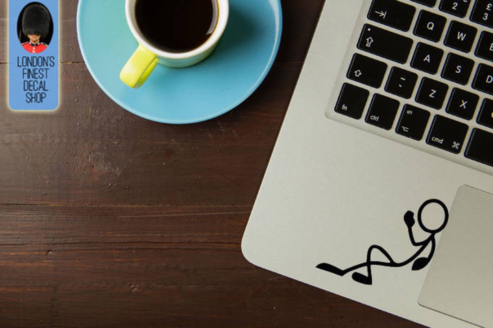 Stickman Leaning Trackpad Keyboard MacBook Vinyl Decal / Sticker - Etsy
