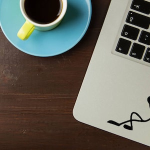 Stickman Leaning Trackpad Keyboard MacBook Vinyl Decal / Sticker - Etsy