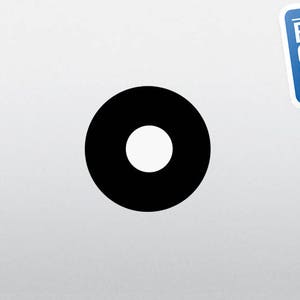 Circle With Empty Middle - MacBook Apple Decal Sticker / Laptop Decal ...