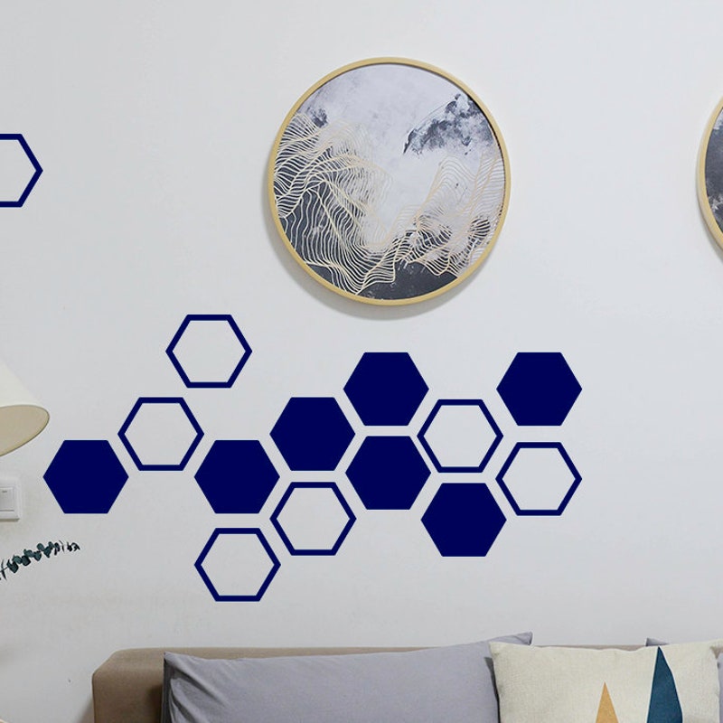 Hexagon Wall Decal - Etsy