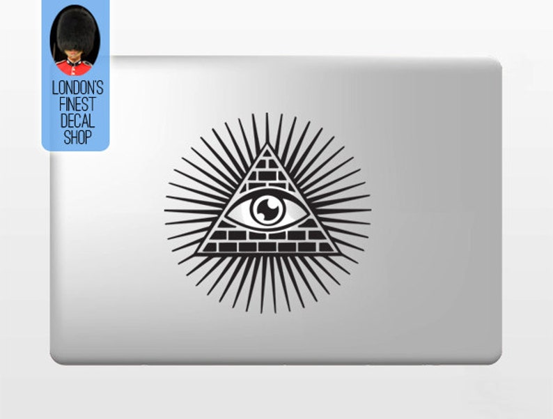 Illuminati Pyramid Eye Macbook Vinyl Decal Sticker / Laptop - Etsy