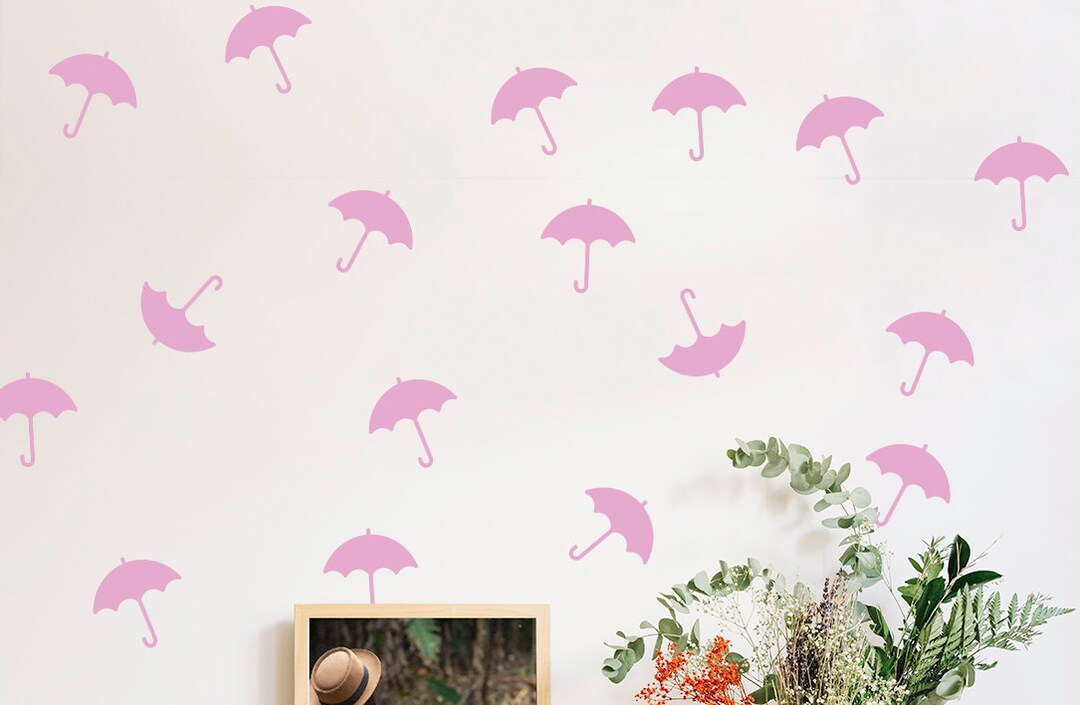 Umbrella - Modern Wall Pattern Vinyl Decal / Sticker Set for Home, Kids ...