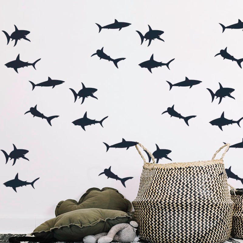 Shark Wall Sticker - Etsy