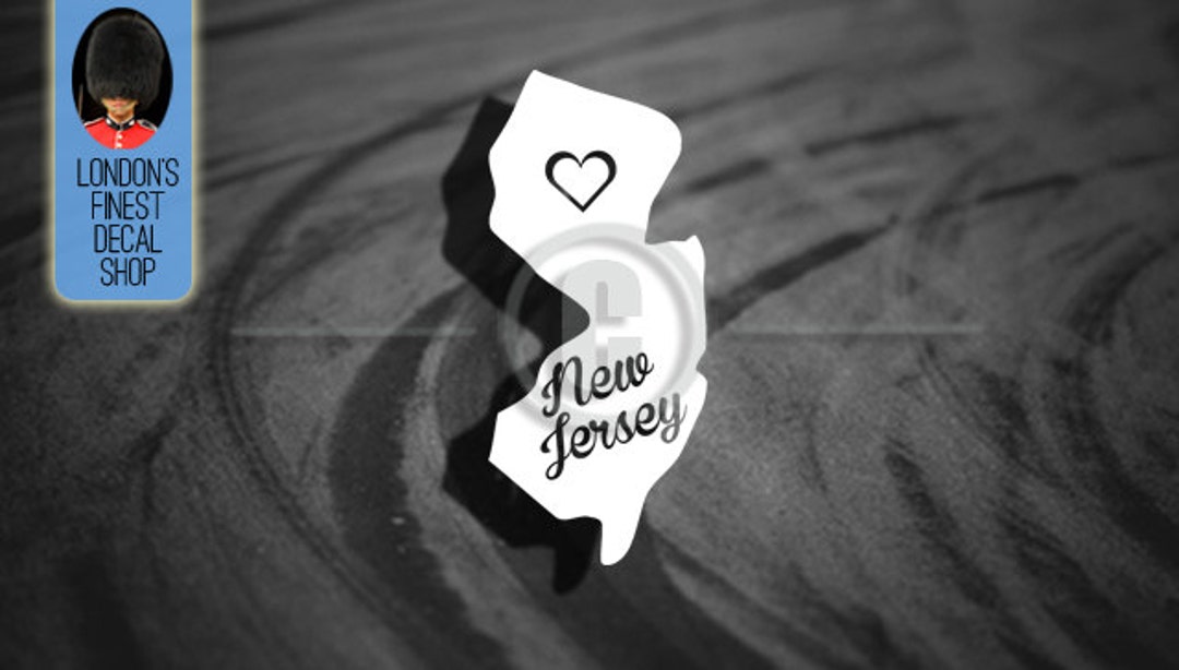 Love New Jersey State - Car Vinyl Decal - Etsy