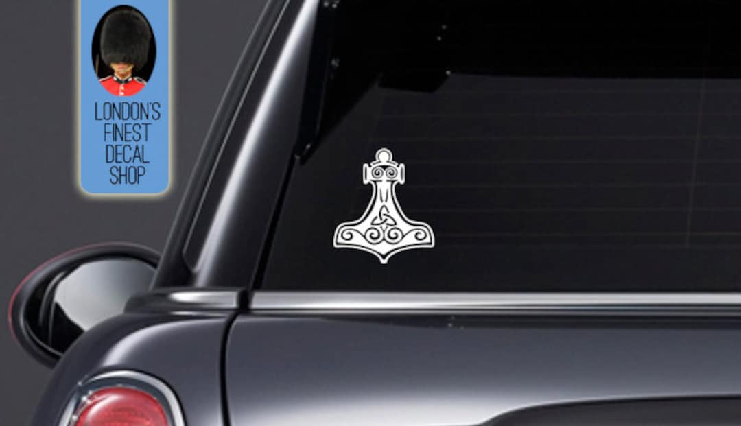 Thor's Hammer Mjolnir Viking - Car Vinyl Decal - Etsy