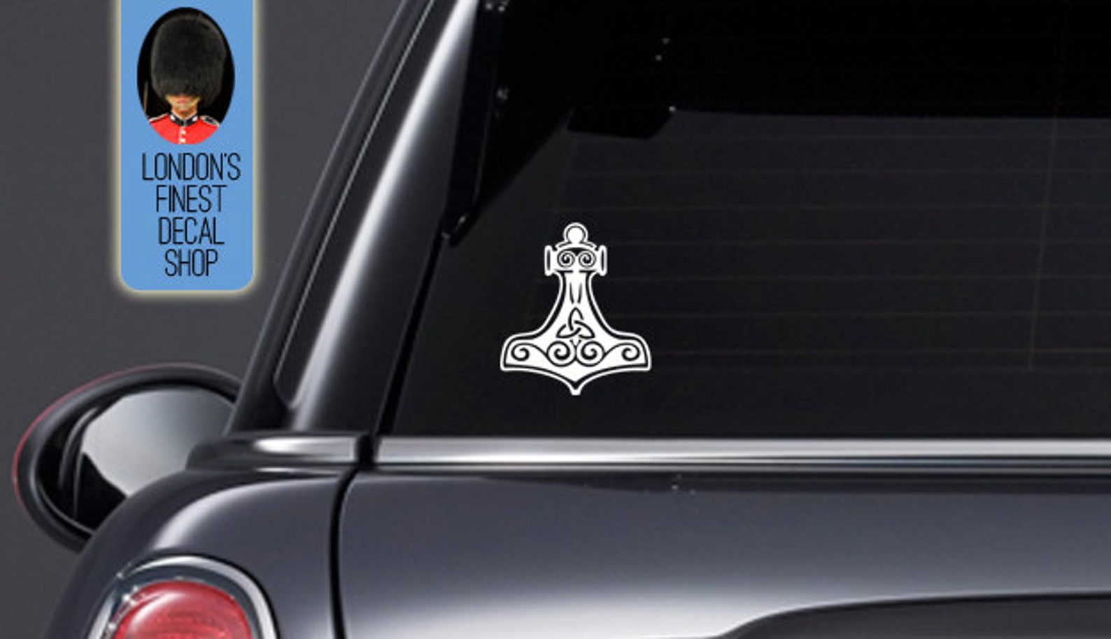 Thor's Hammer Mjolnir Viking Car Vinyl Decal | Etsy