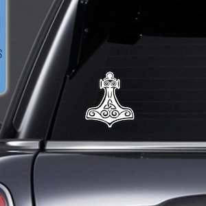 Thor's Hammer Mjolnir Viking - Car Vinyl Decal - Etsy