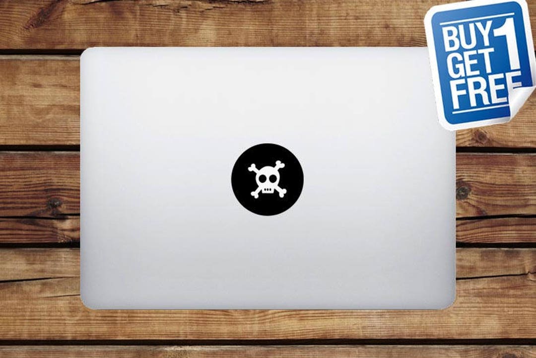Skull - MacBook Apple Decal Sticker / Laptop Decal / Apple Logo Cover ...
