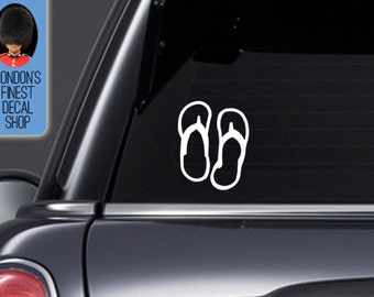 Flip Flop Family of 6 Vinyl Decal, Window Decal, Car Window Decal ...