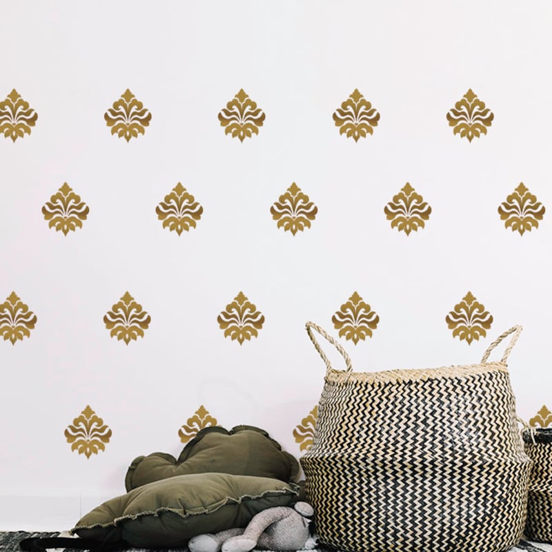 Damask Wall Decals - Etsy