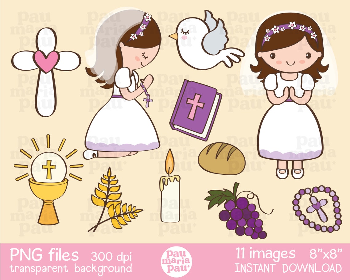 Primera Comunión First Communion Girl Catholic Instant - Etsy México