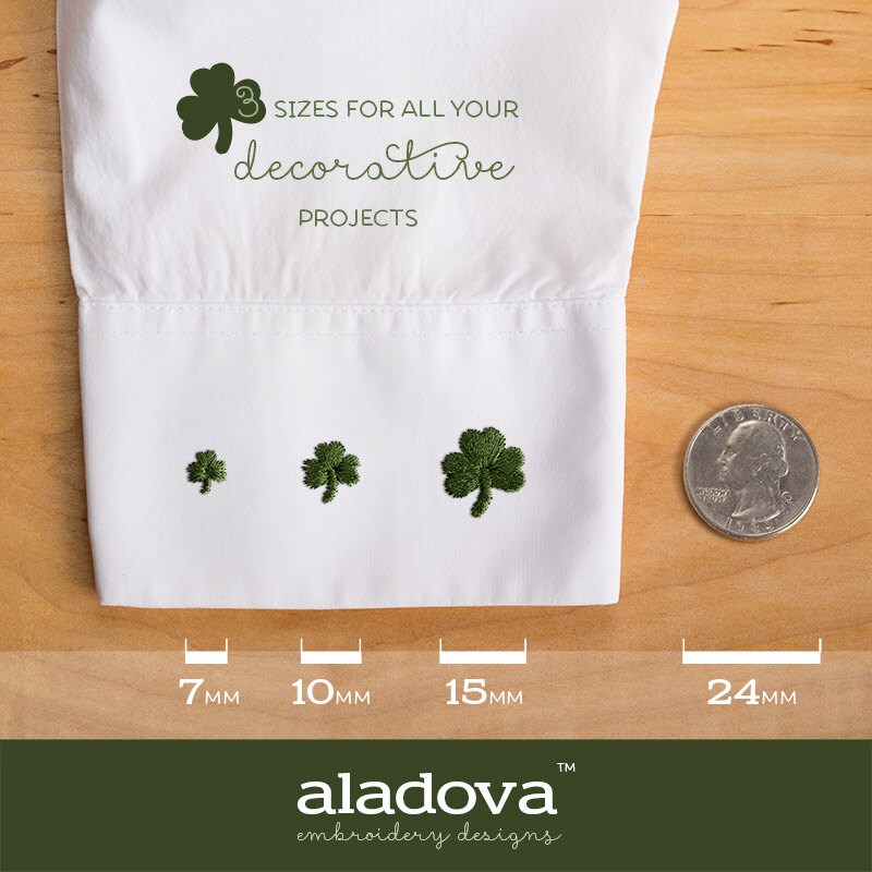 Small Shamrock Clover Embroidery Machine Design - Etsy