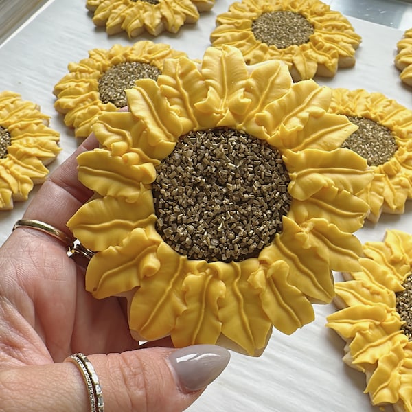 Sunflower Cookies - Etsy