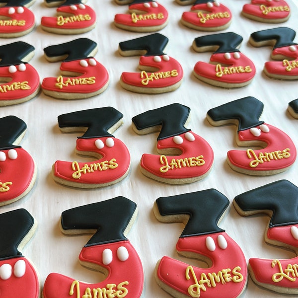 Mickey Mouse Cookies - Etsy