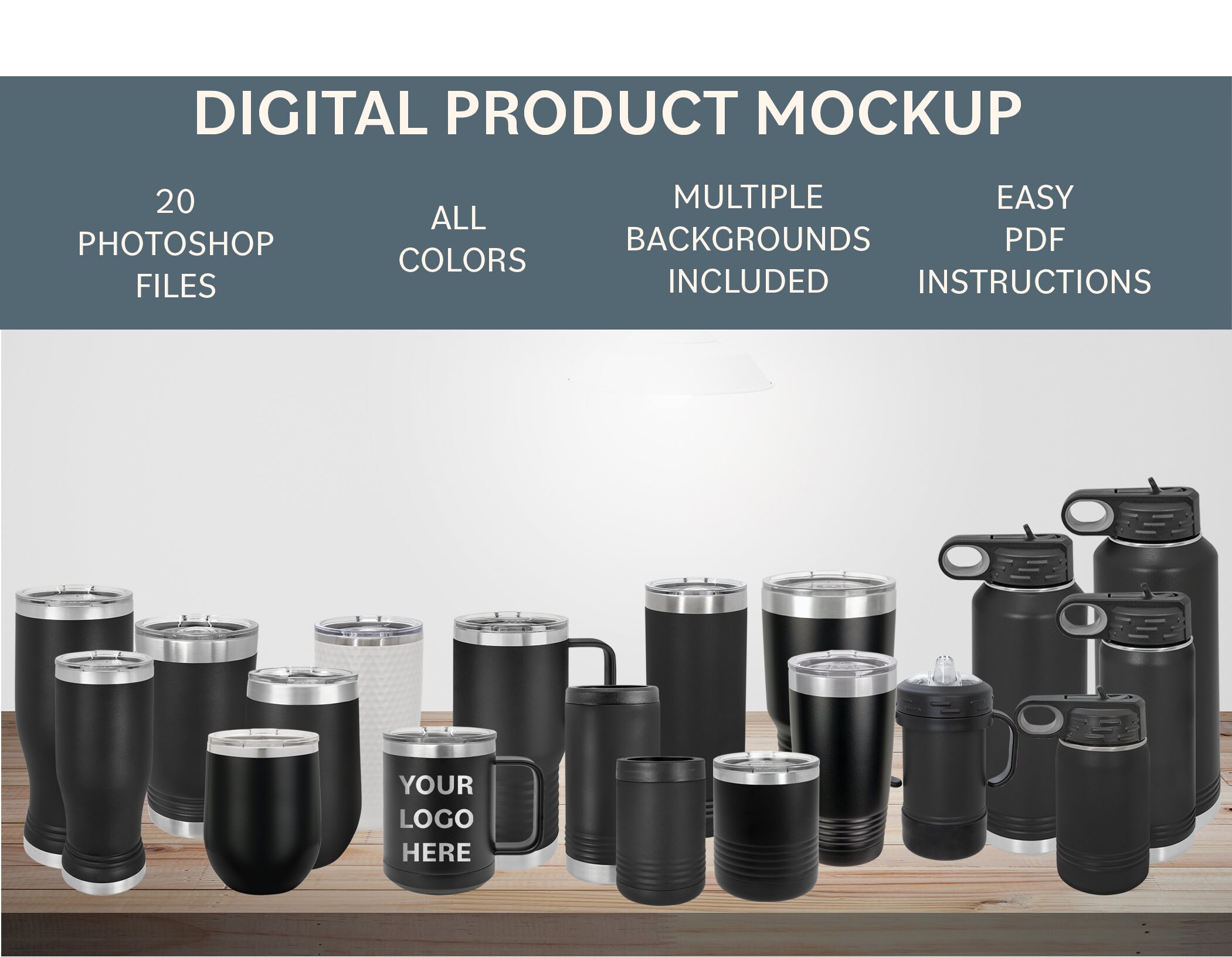 Polar Camel Digital Mockup Collection for Photoshop - DIGITAL FILE ONLY ...