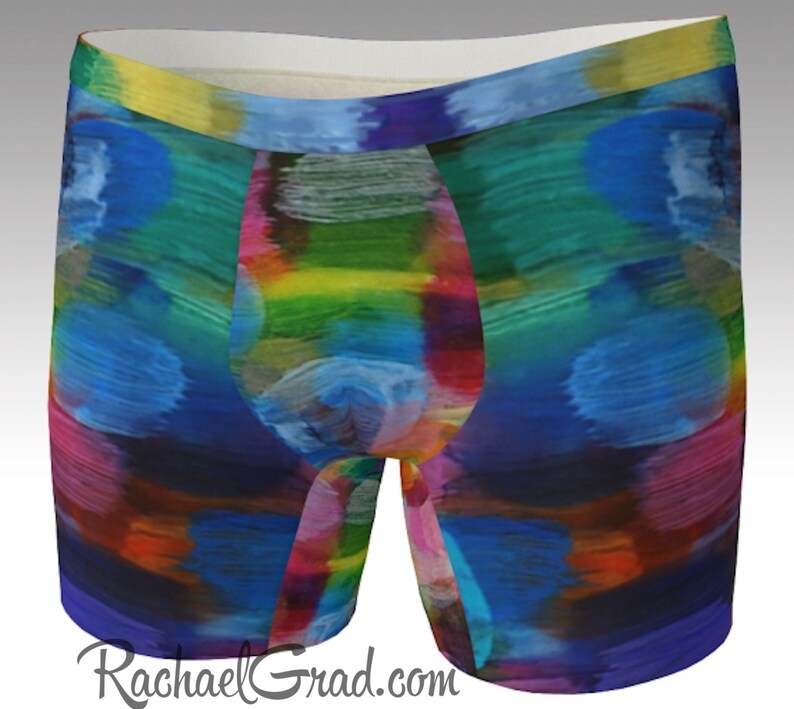 Colorful Mens Boxer Briefs Rainbow Art Underwear Color Art - Etsy