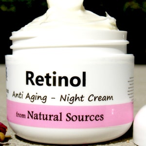 Retinol Night Cream / Anti Aging / Retinol From Natural Sources / Self ...