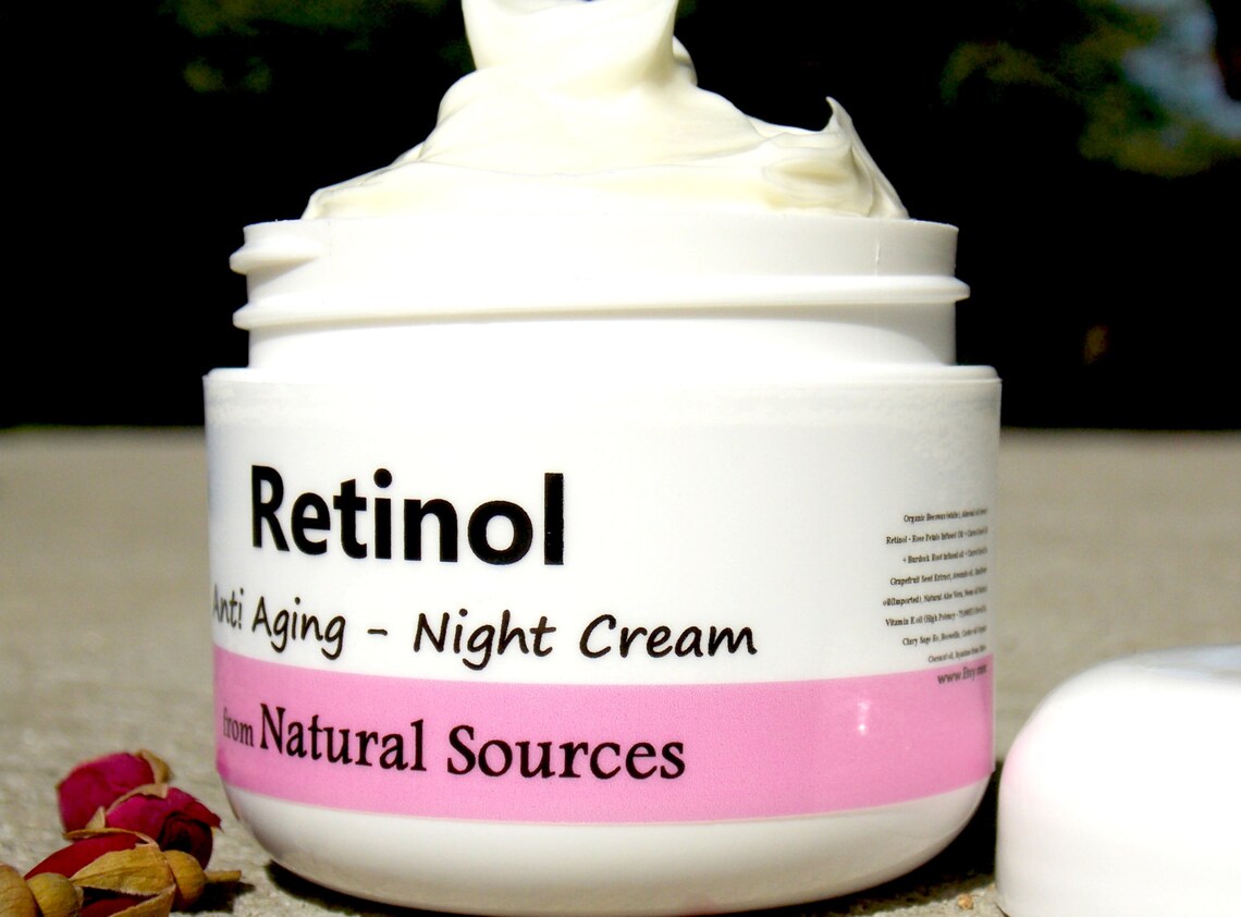 Retinol Night Cream / Anti Aging / Retinol From Natural Sources / Self ...