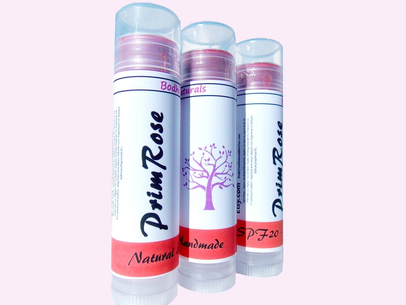 BOGO Natural Vibrant Red Tinted Lip Balm/with Primrose Oil & - Etsy