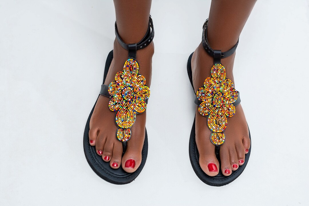Beaded Sandals /maasai Sandals/flat Shoes/women Sandals/summer Sandals ...