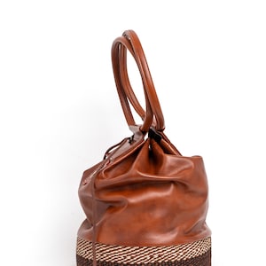 Handmade Leather and Sisal Hand Bag Made in Kenya/ Africa - Etsy