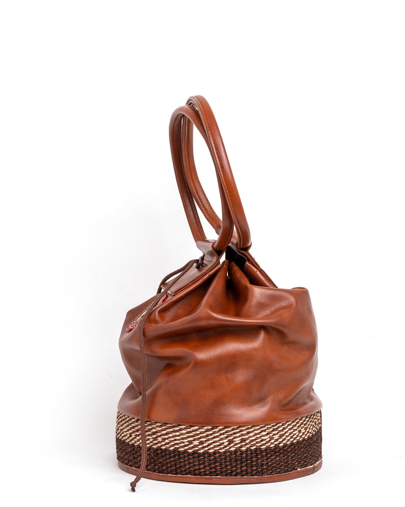 Handmade Leather and Sisal Hand Bag Made in Kenya/ Africa - Etsy