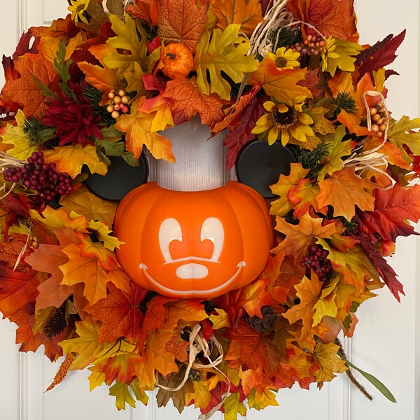 Fall Mickey Wreath - Etsy