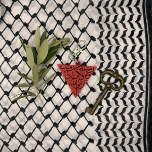 PALESTINE Intifada Red Triangle / Resistance Keychain/free Palestine ...