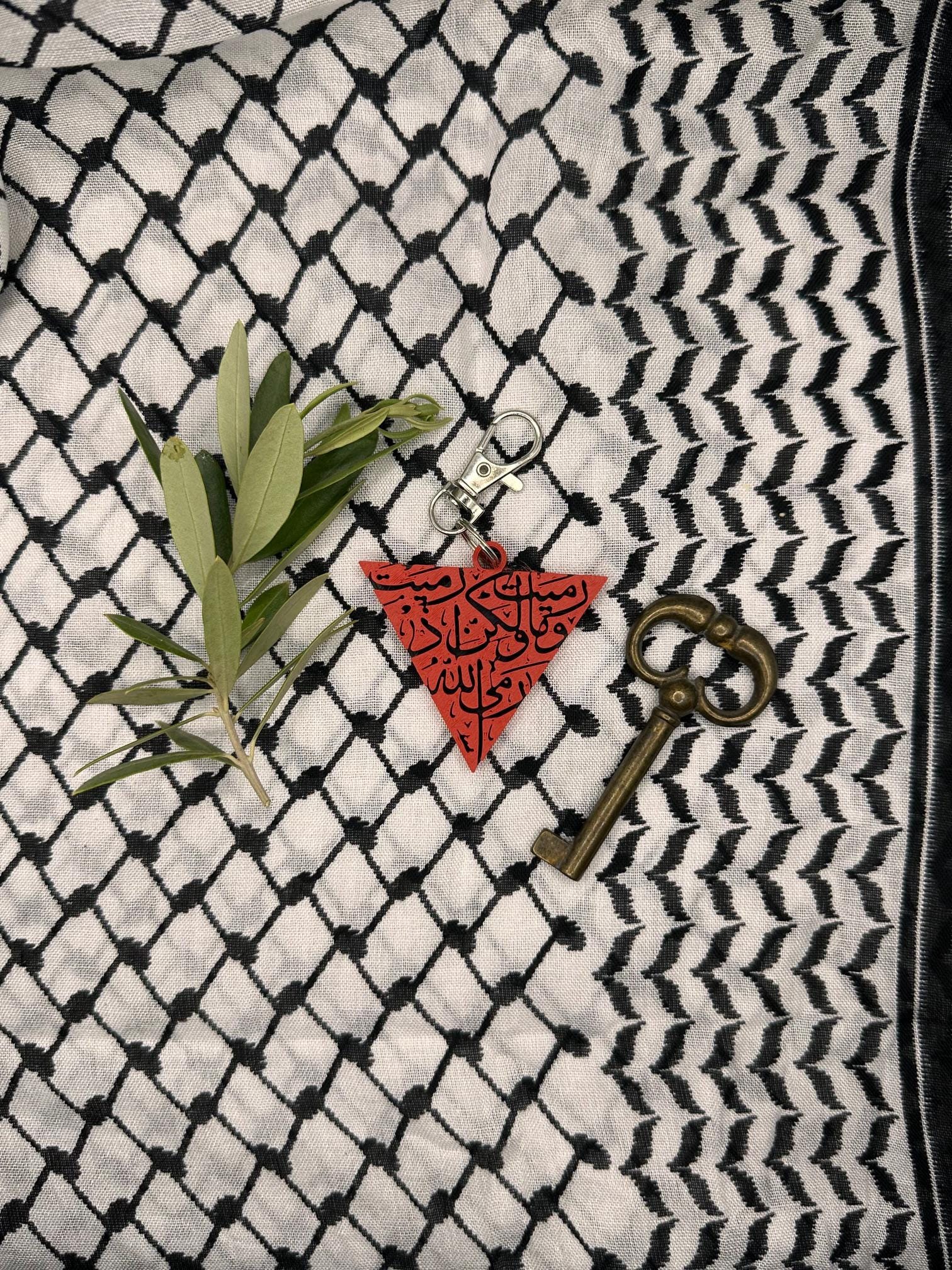 PALESTINE Intifada Red Triangle / Resistance Keychain/free Palestine ...