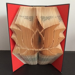 Book Folding Pattern - Lotus Flower + Free Photo Instructions - Etsy