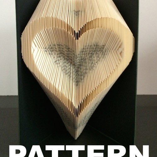 Heart Book Folding Pattern Cuts Plus Free Printable Etsy
