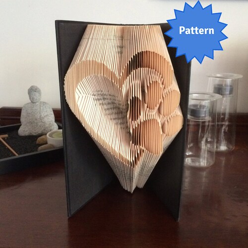 Book Folding Pattern Heart Free Instructions Great for - Etsy