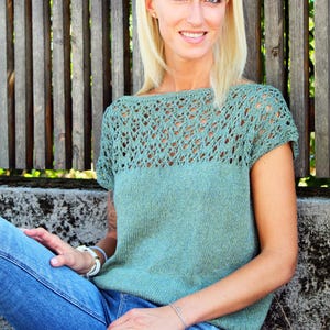 Knitting Pattern Summer Top Montenegro #1 | Easy Knit Tank | Beginner ...