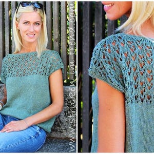 Knitting Pattern Summer Top Montenegro #1 | Easy Knit Tank | Beginner ...