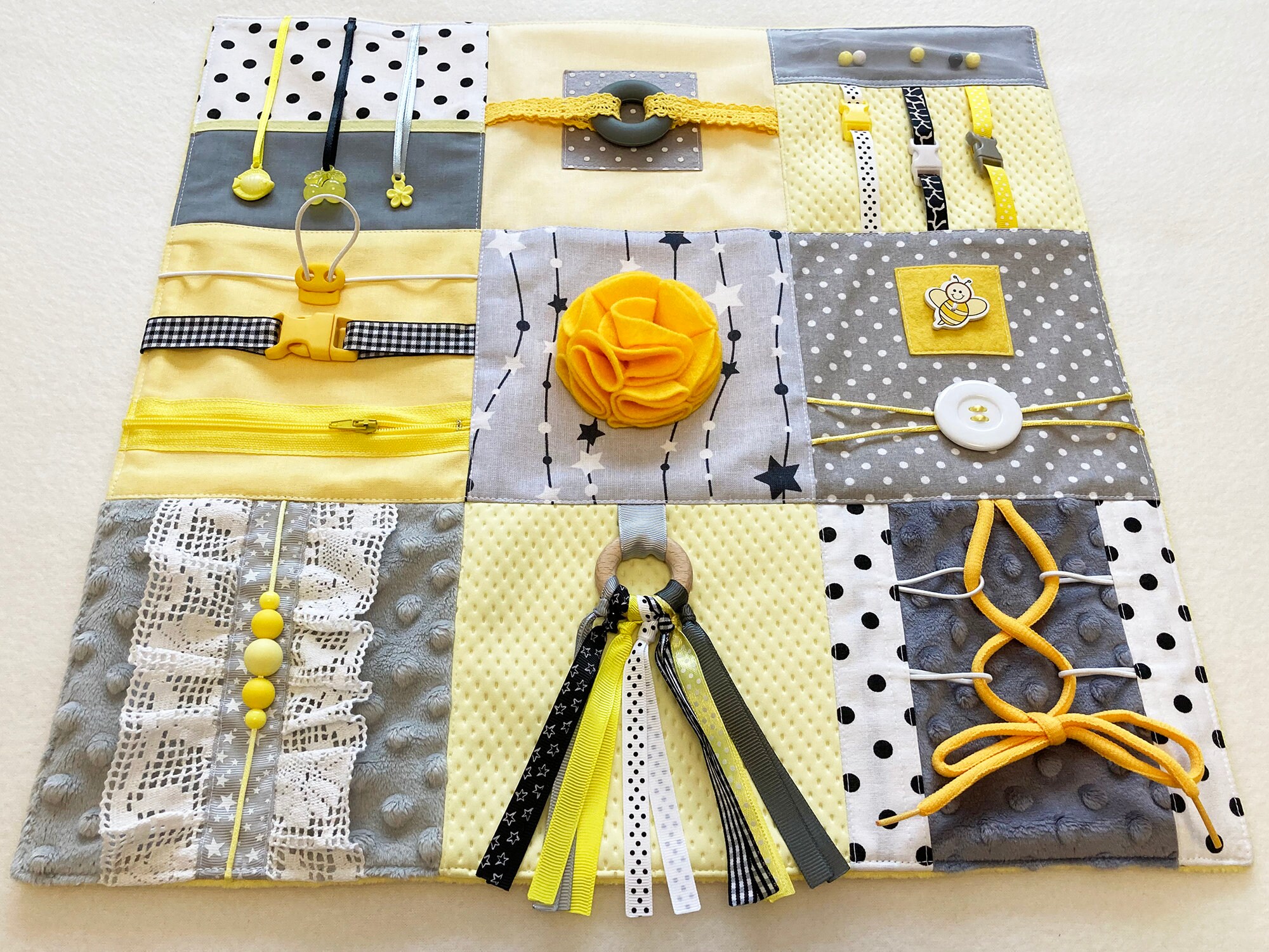 Sensory Blanket Travel Toy Fabric Activity Board Fidget - Etsy