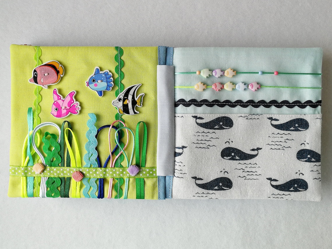 Sea Life Quiet Book: Sensory Activity Toy, Nautical Learning Book - Etsy