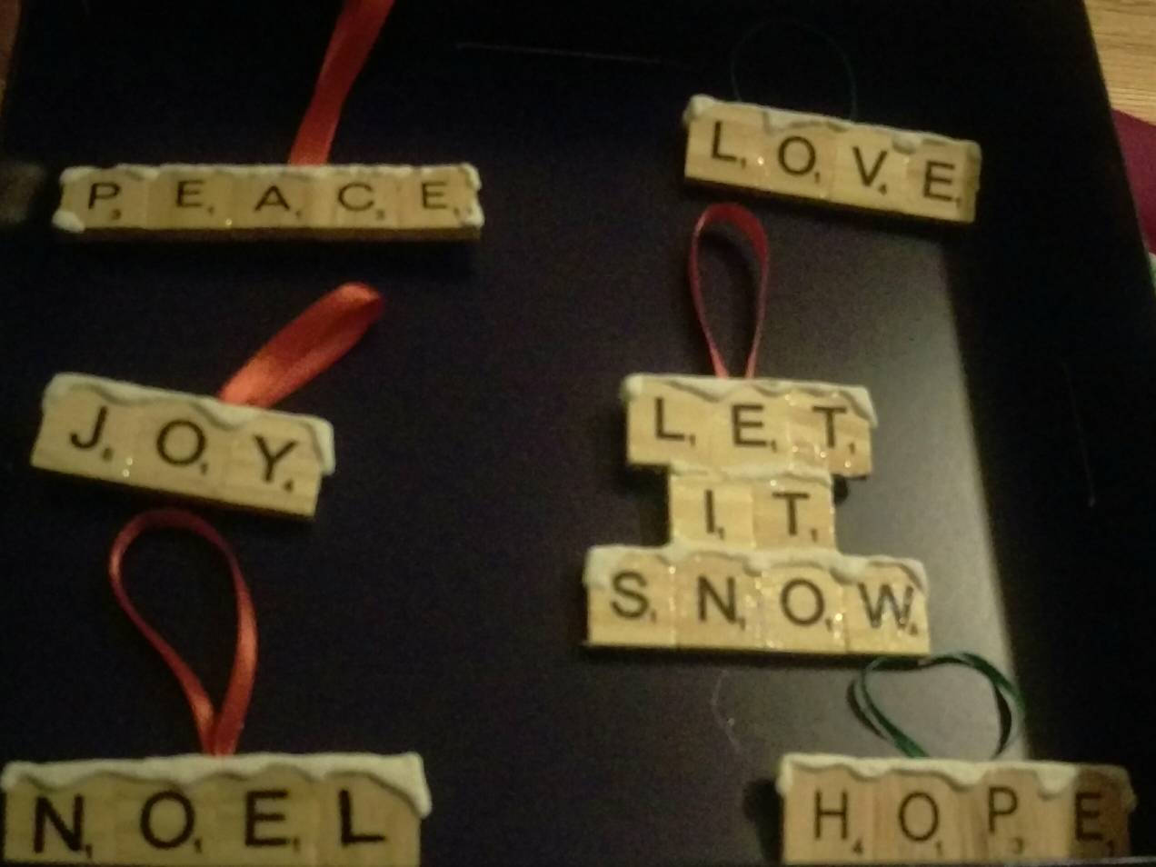 Letter Tile Ornaments Custom Made Letter Tile Ornaments Stocking ...