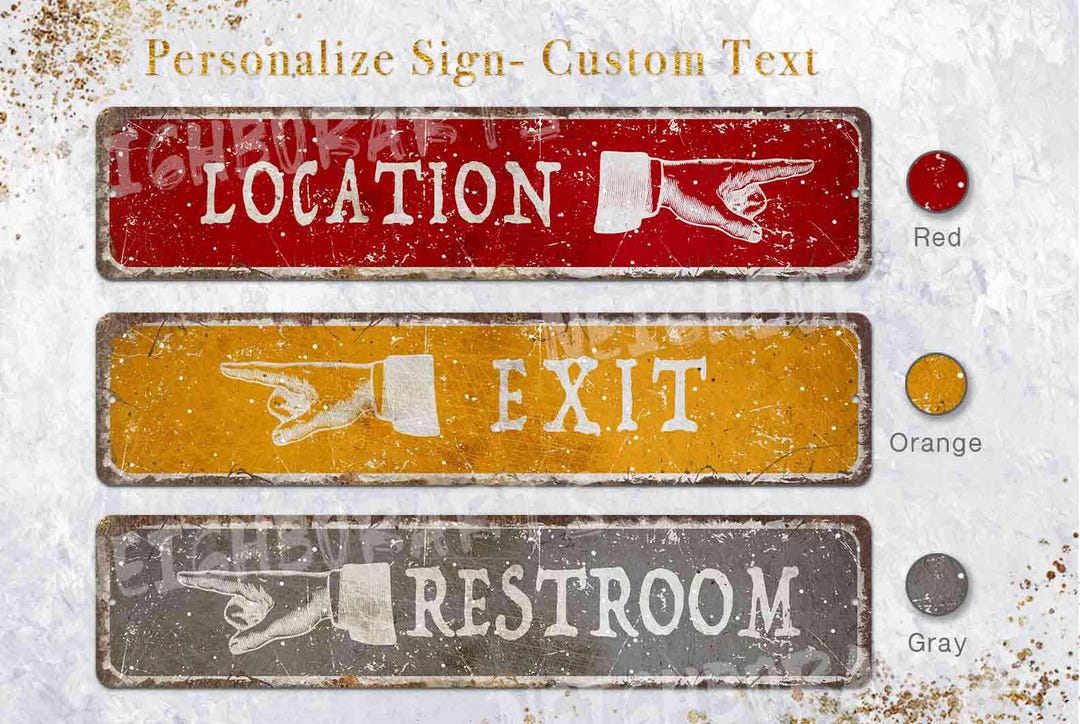 Direction Sign, Directional Decor, Arrow Sign, Custom Made, Metal Sign ...
