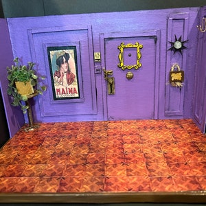 Friends TV Show Funko Pop Display Diorama Monica's Apartment Purple ...