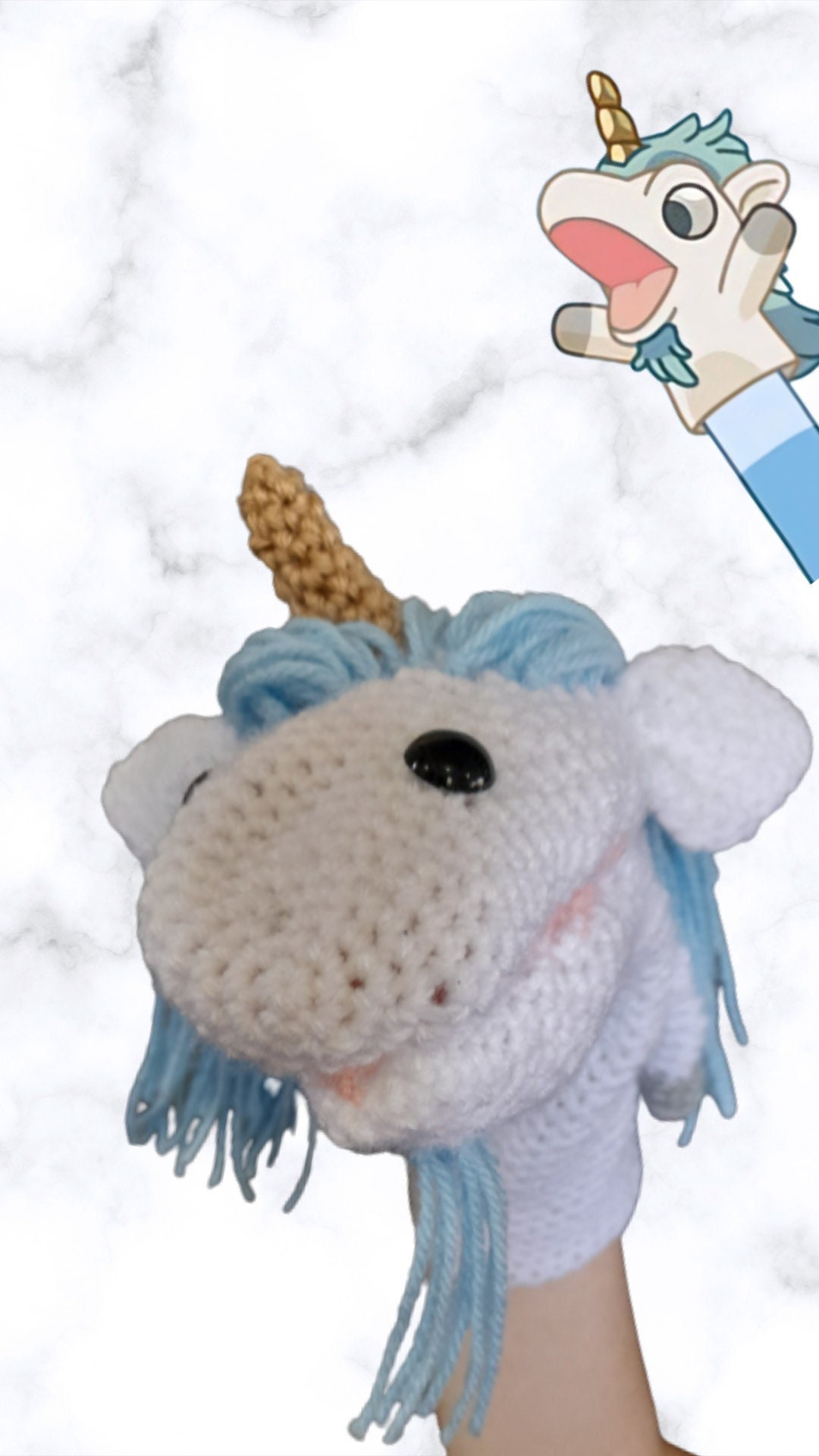 Crochet Unicorn Hand Puppet - Etsy