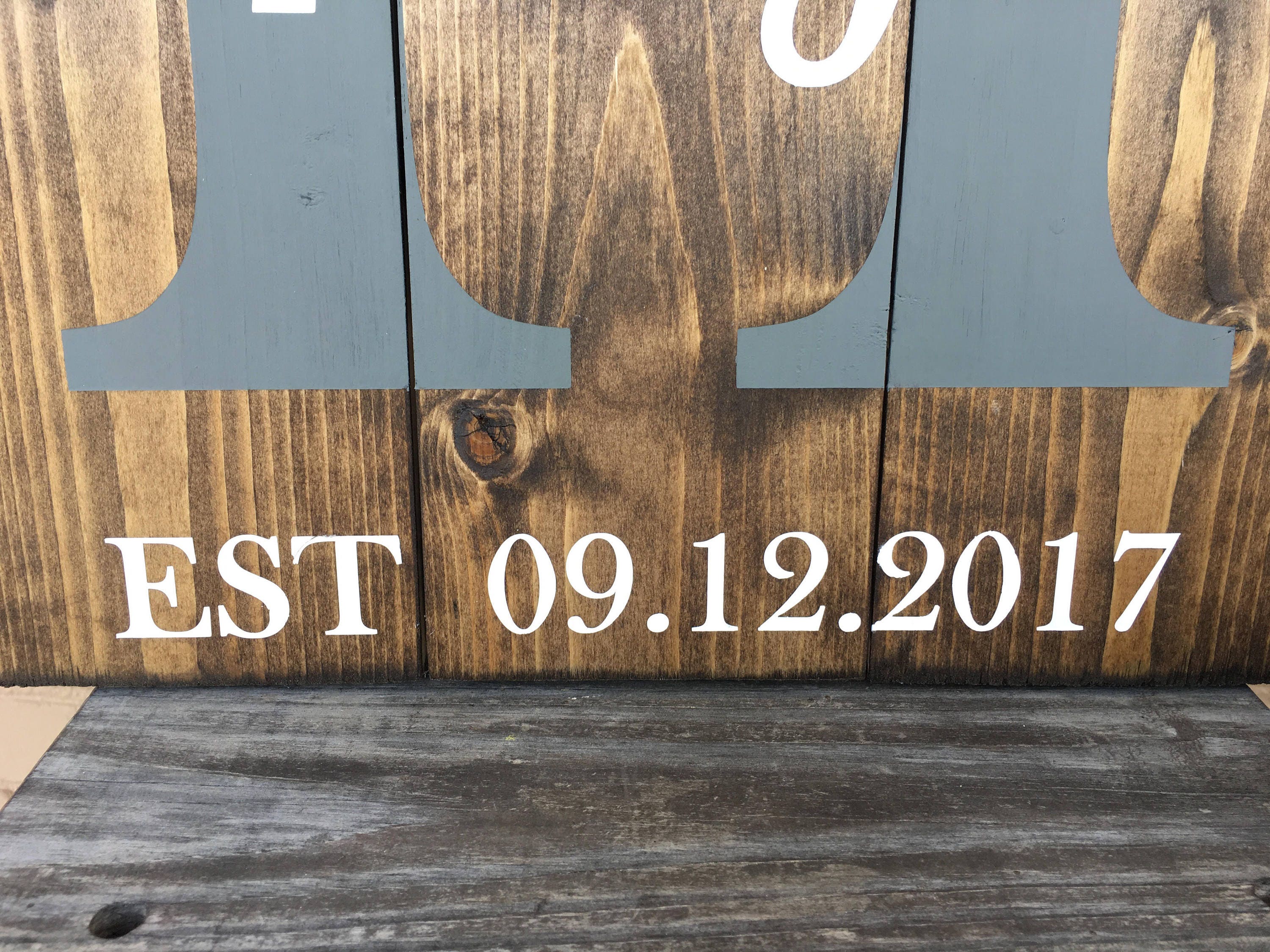 Personalized Monogram Family Name Sign Custom Rustic Wood | Etsy