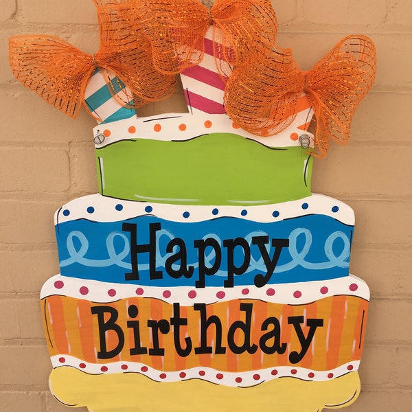Happy Birthday Door Sign - Etsy
