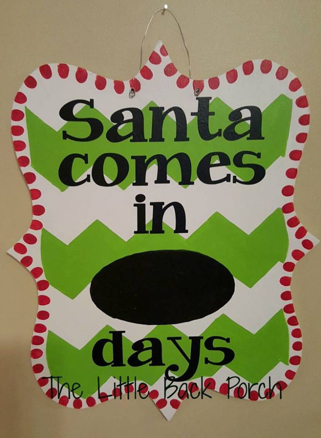 Santa Countdown Door Hanger, Santa Comes In, Santa Door Hanger ...