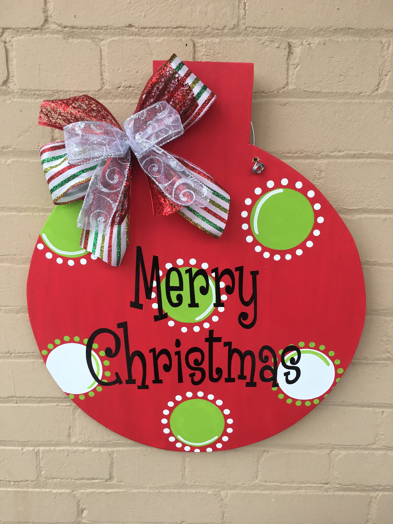 Christmas Door Hanger Ornament Door Hanger Merry Christmas | Etsy